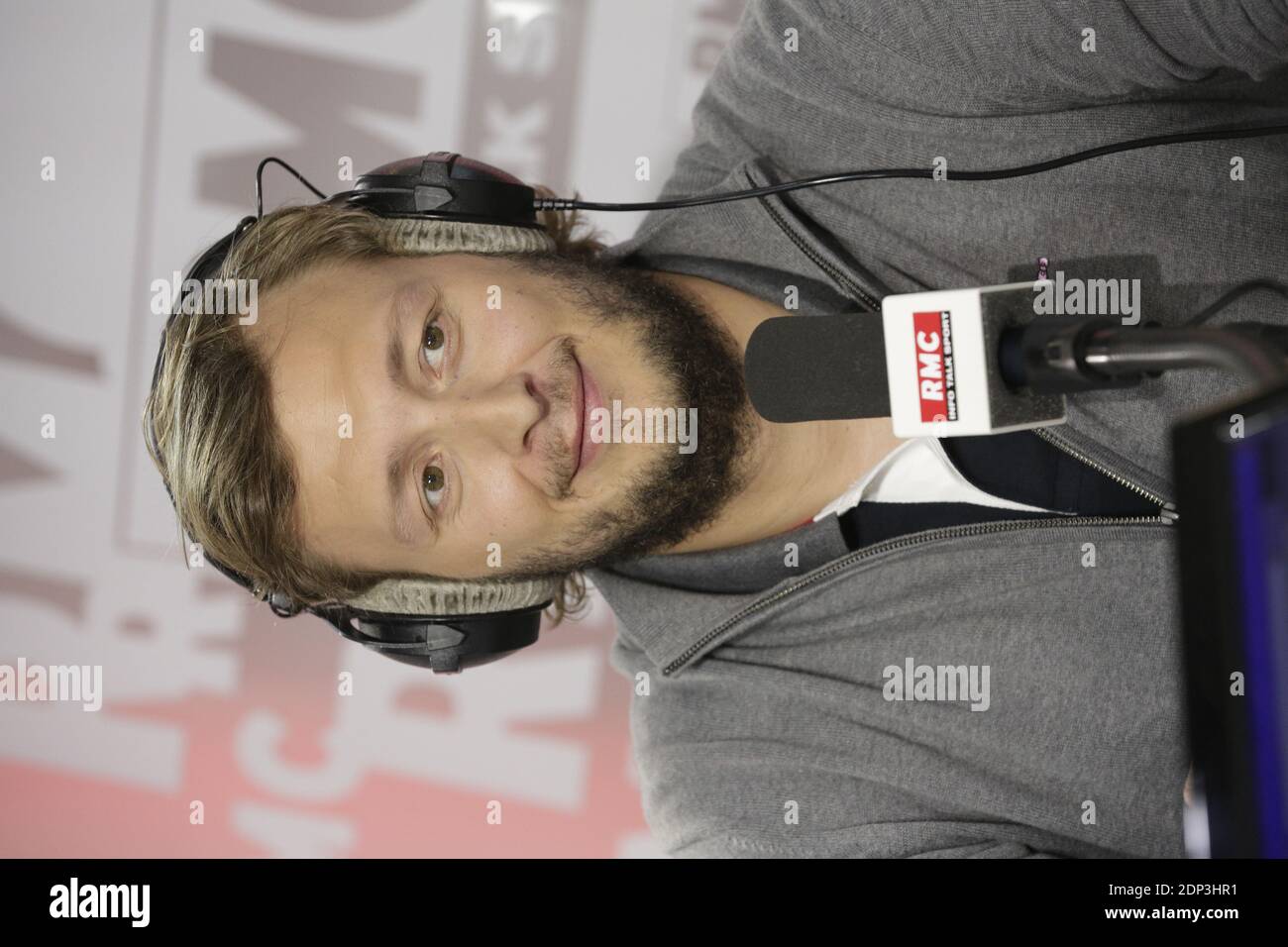 Exclusive - Amaury Leveaux at the 'Moscato Show' sport talk show on RMC Radio, interviewed by ...