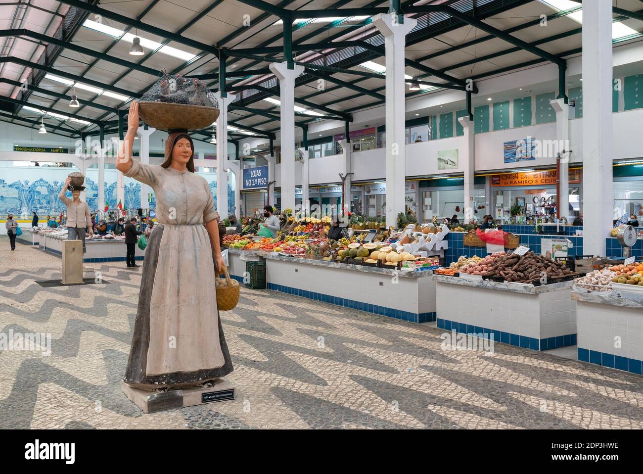 Setubal, Portugal - 18 December, 2020: view of the Livramento Market in ...