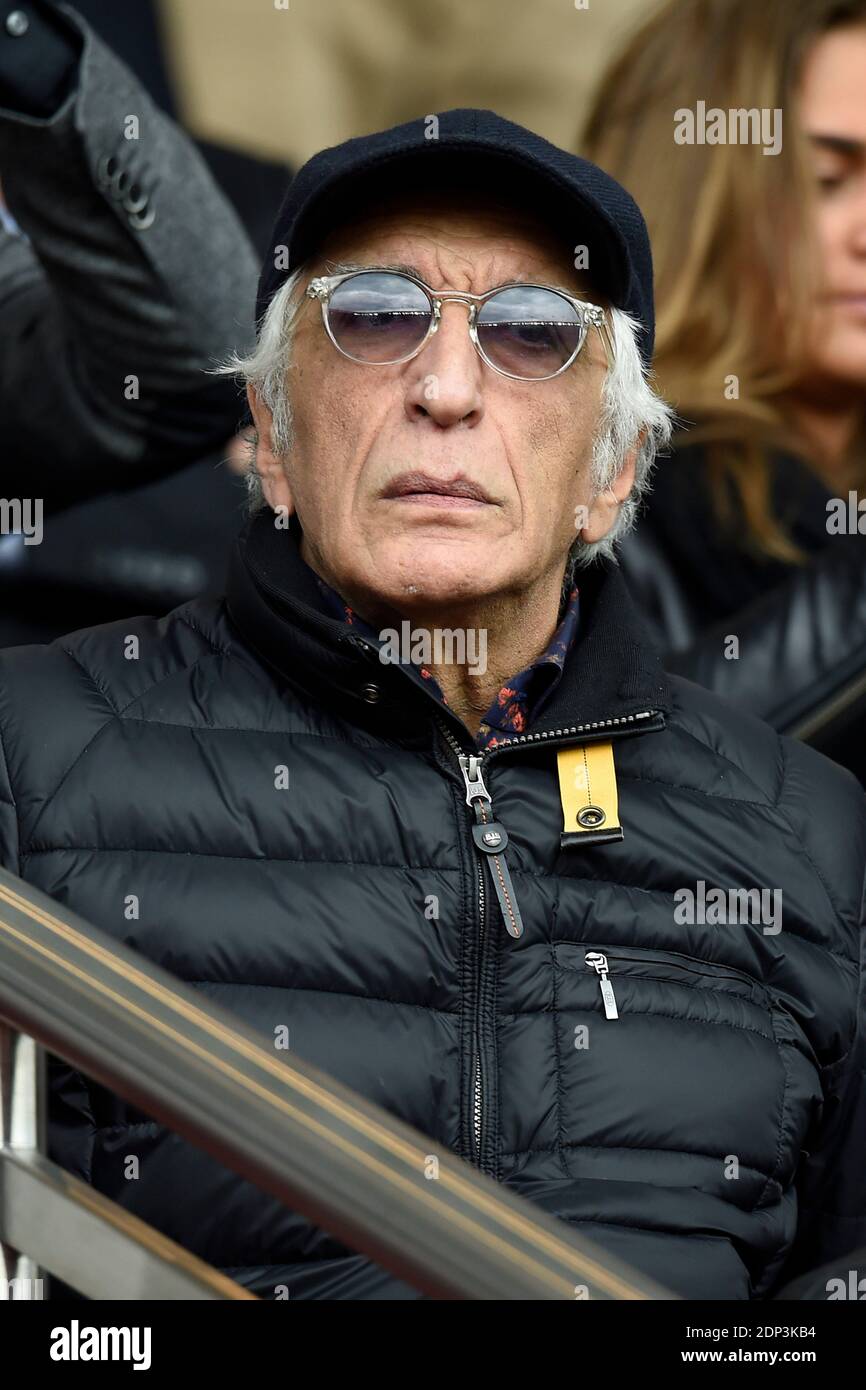 Gerard Darmon attending the French First League soccer match, Paris ...