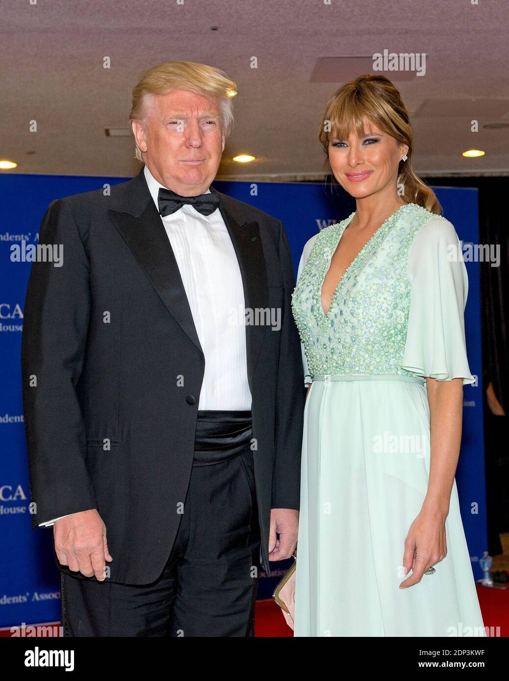 Donald and Melania Trump arrive for the 2015 White House Correspondents ...