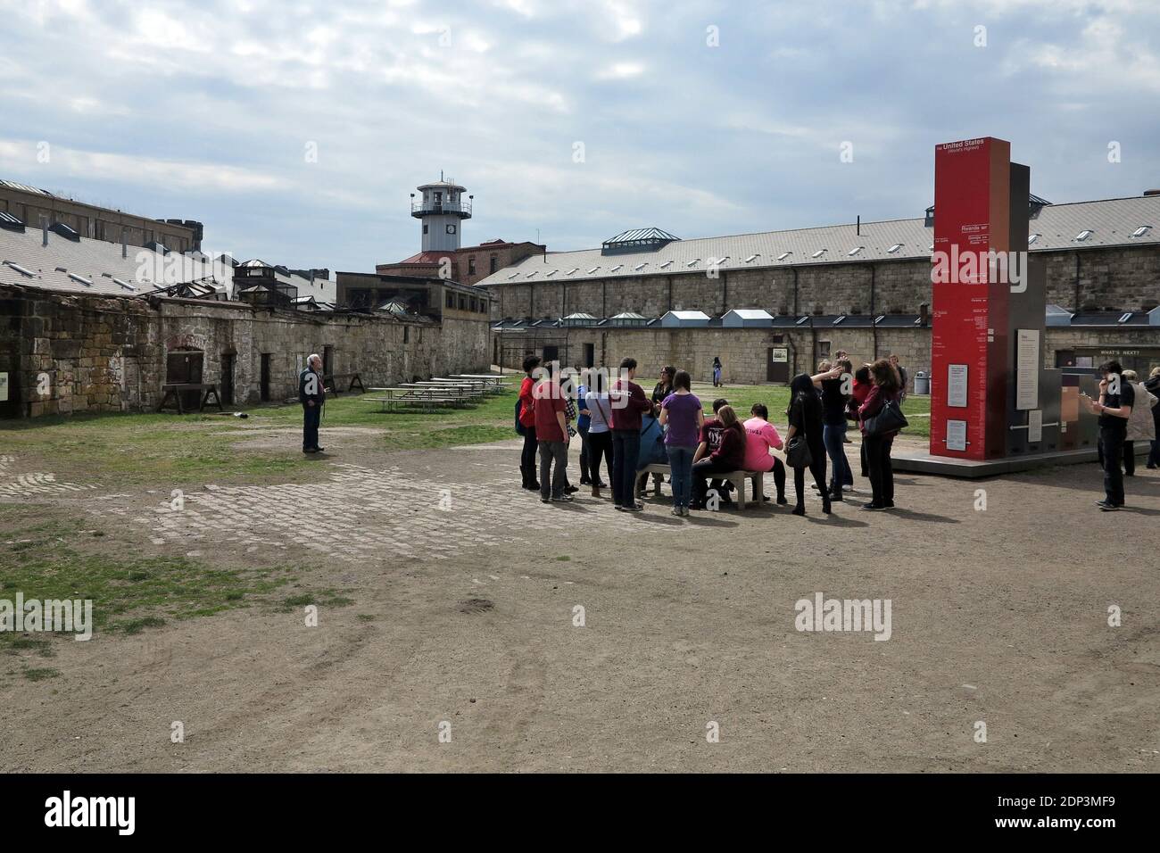 General view of former American prison, Eastern State Penitentiary (ESP ...