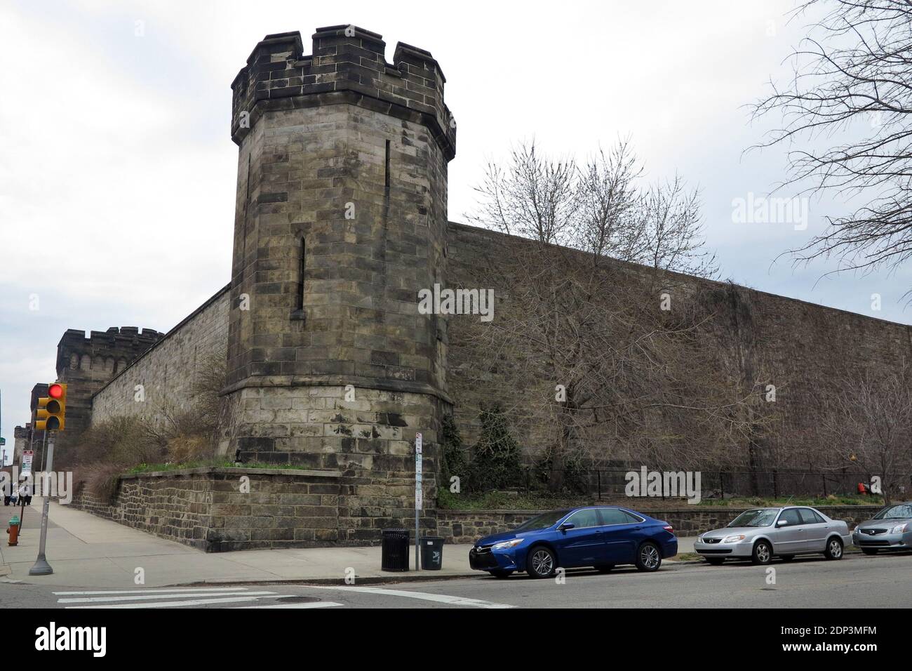 General view of former American prison, Eastern State Penitentiary (ESP ...