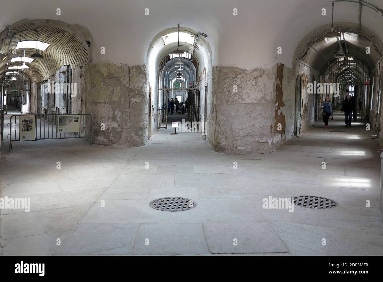 General view of former American prison, Eastern State Penitentiary (ESP ...