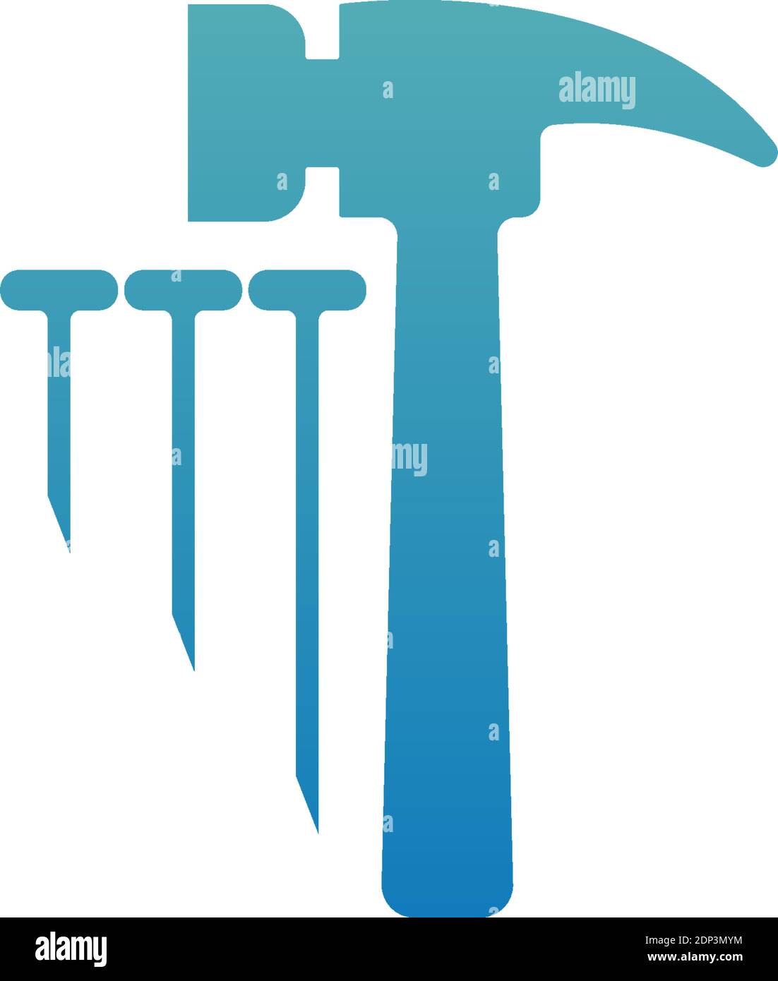 Hammer icon logo design template Stock Vector Image & Art - Alamy