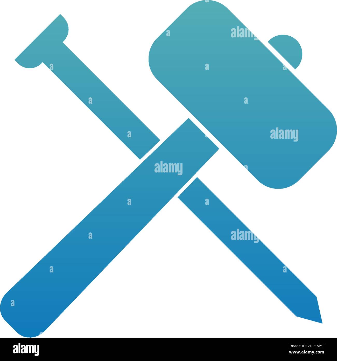 Hammer icon logo design template Stock Vector Image & Art - Alamy