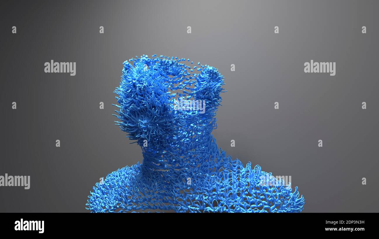 Building a human head, illustration Stock Photo - Alamy