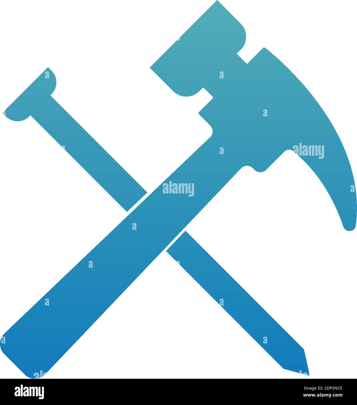 Hammer icon logo design template Stock Vector Image & Art - Alamy