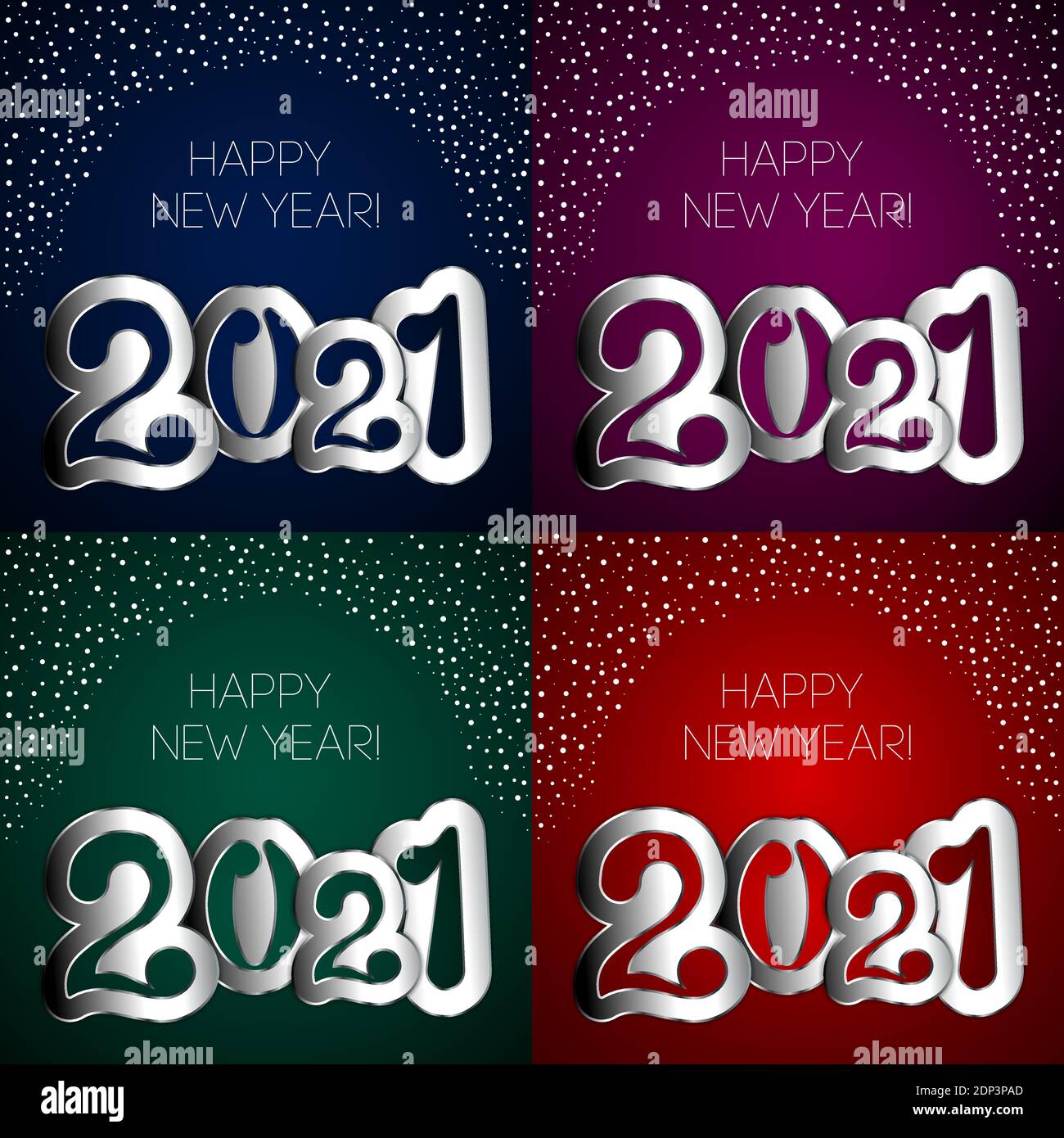 New year 2021 3d Stock Vector Images - Alamy