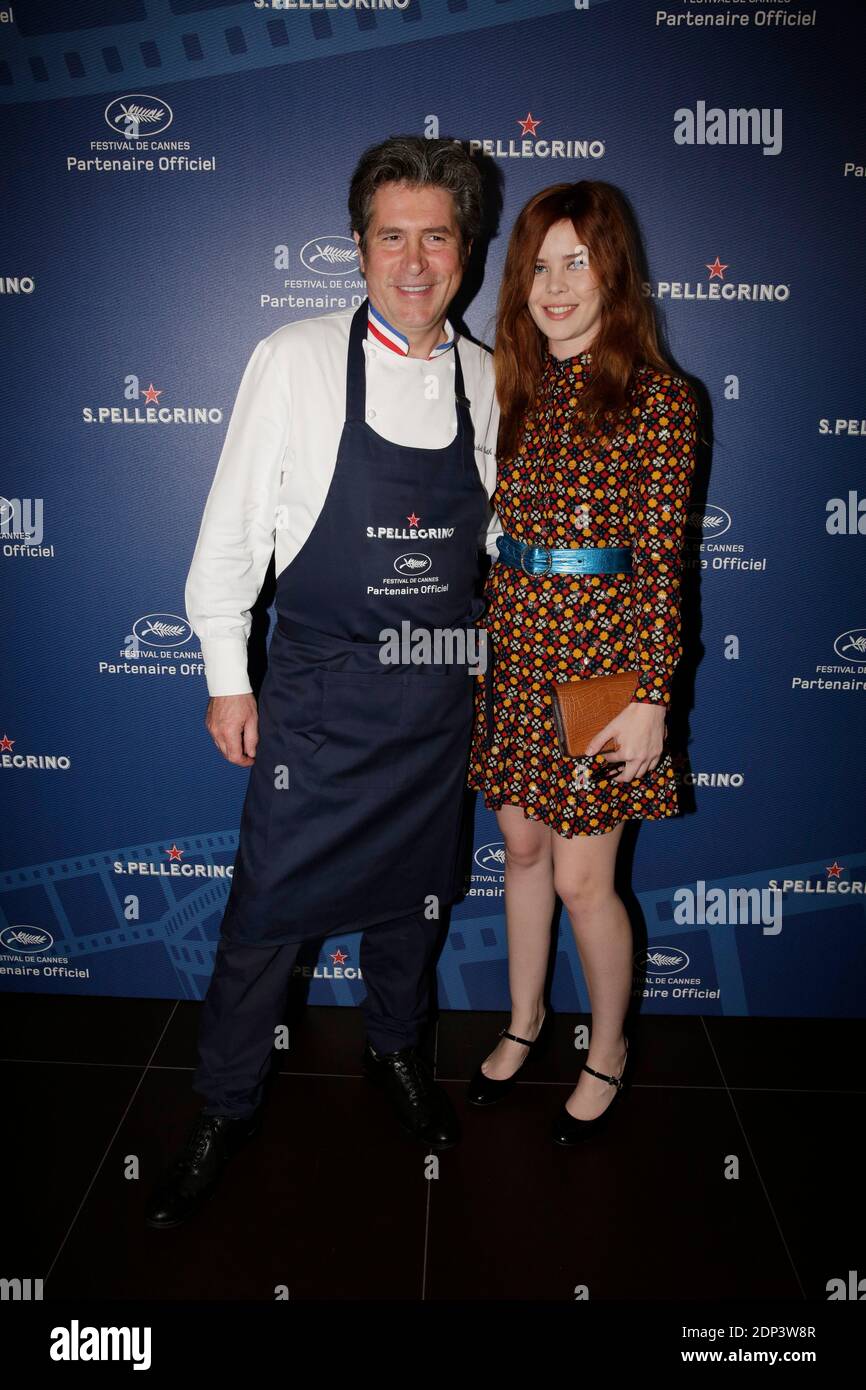 French chef Michel Roth poses with actress Lou Lesage at La Cucina San ...