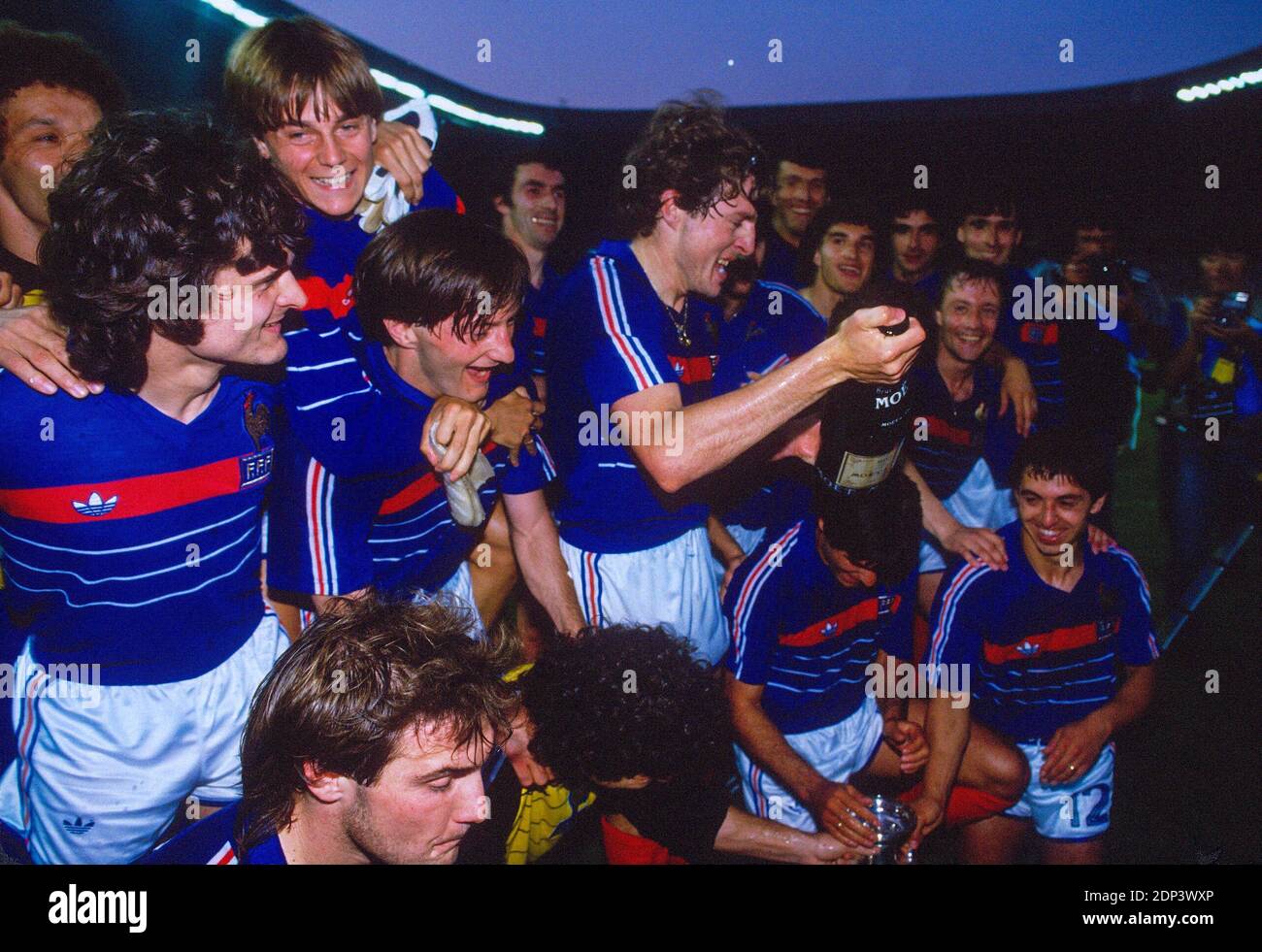 France's joy after receiving the Cup during the Final of the UEFA EURO ...