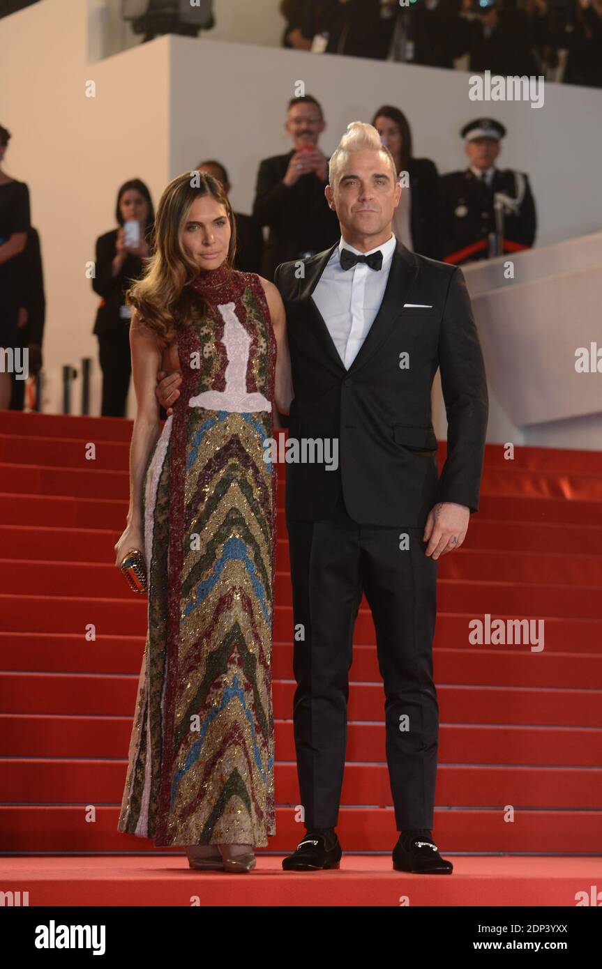 Robbie Williams and Aida Field arrive for the screening of 'The Sea of ...