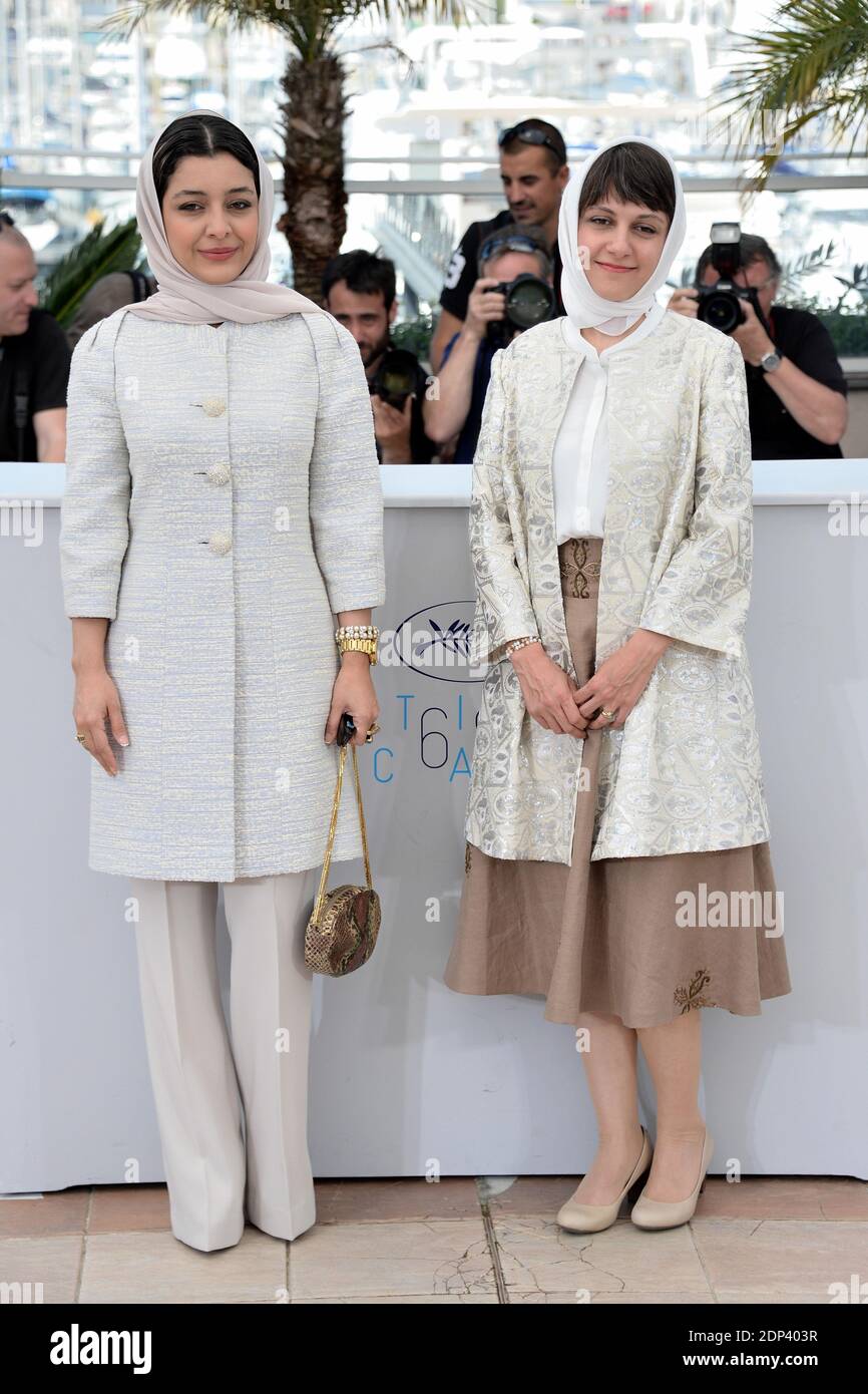 Sareh Bayat and Ida Panahandeh posing at the photocall for the film ...