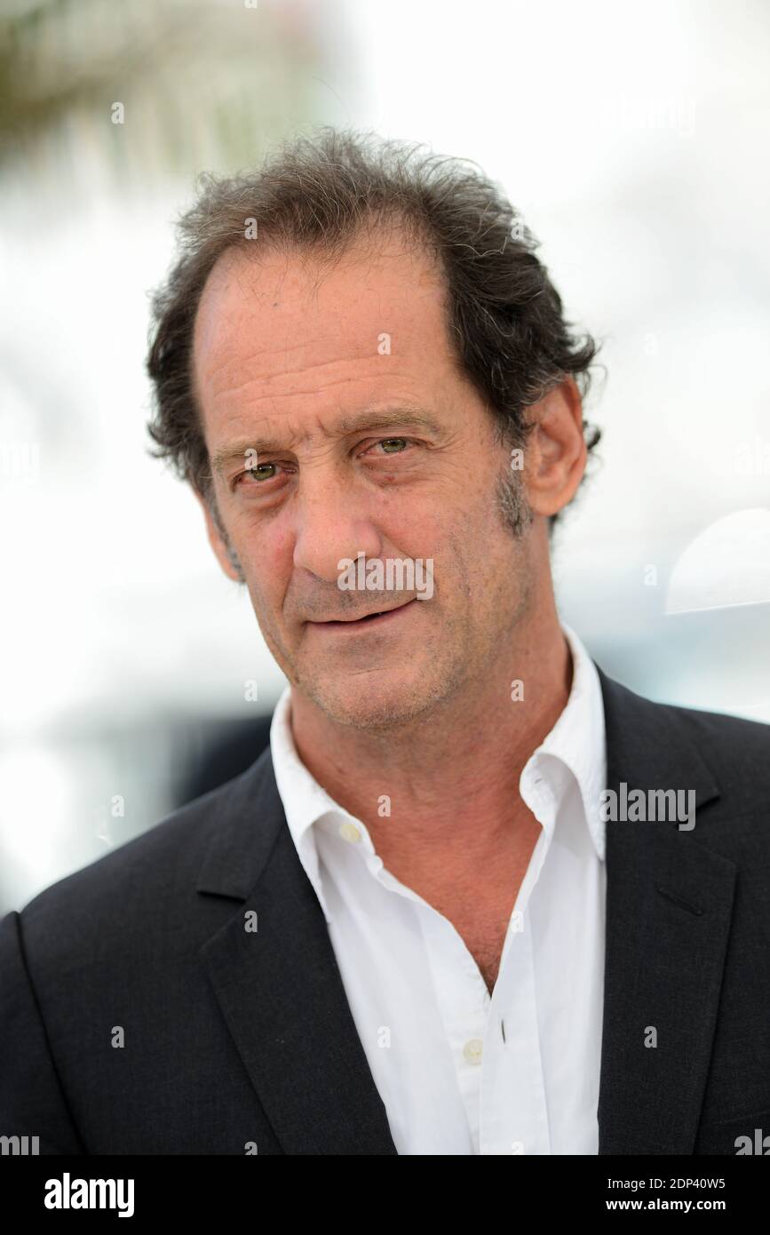 Vincent Lindon posing at the photocall for the film The Measure of a ...