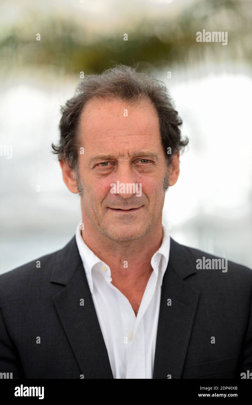 Vincent Lindon posing at the photocall for the film The Measure of a ...