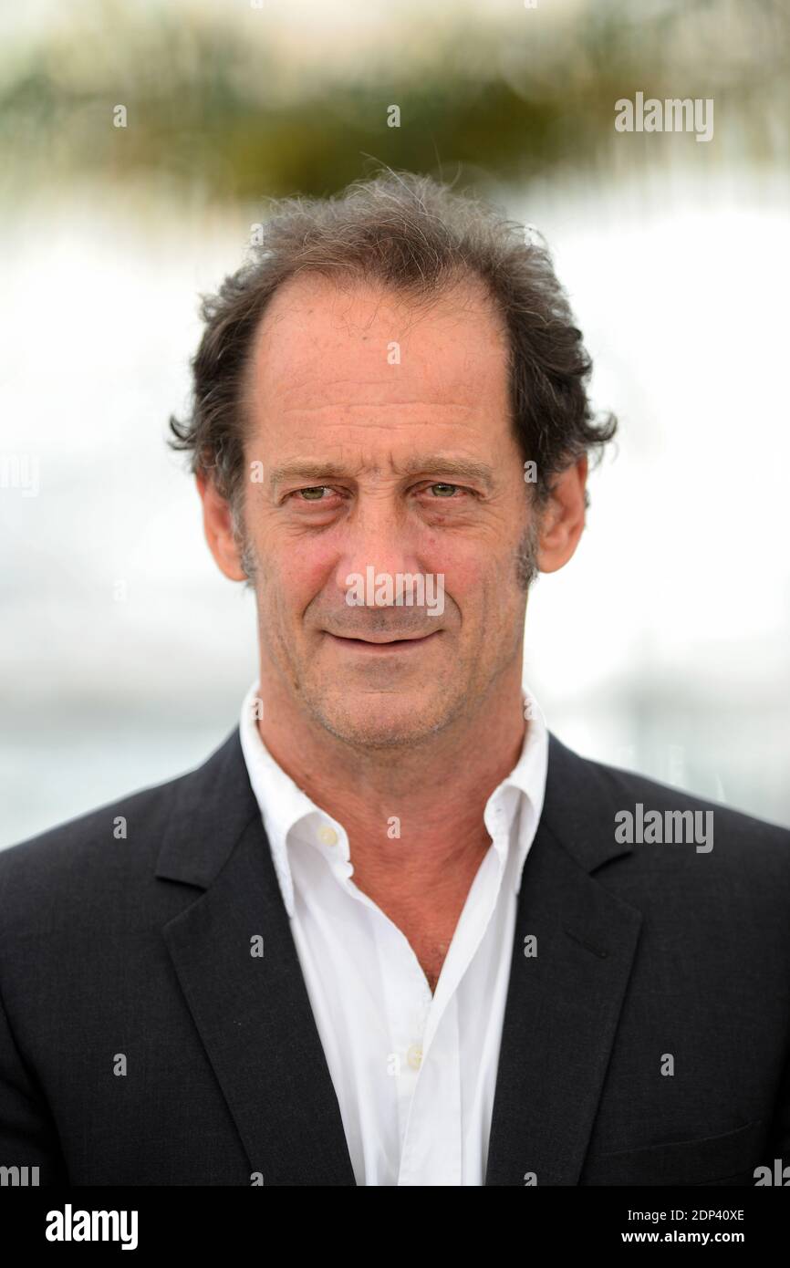 Vincent Lindon posing at the photocall for the film The Measure of a ...