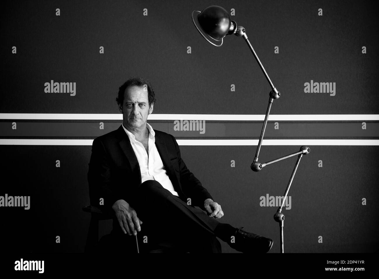 Exclusive - French actor Vincent Lindon posing during a photo session ...