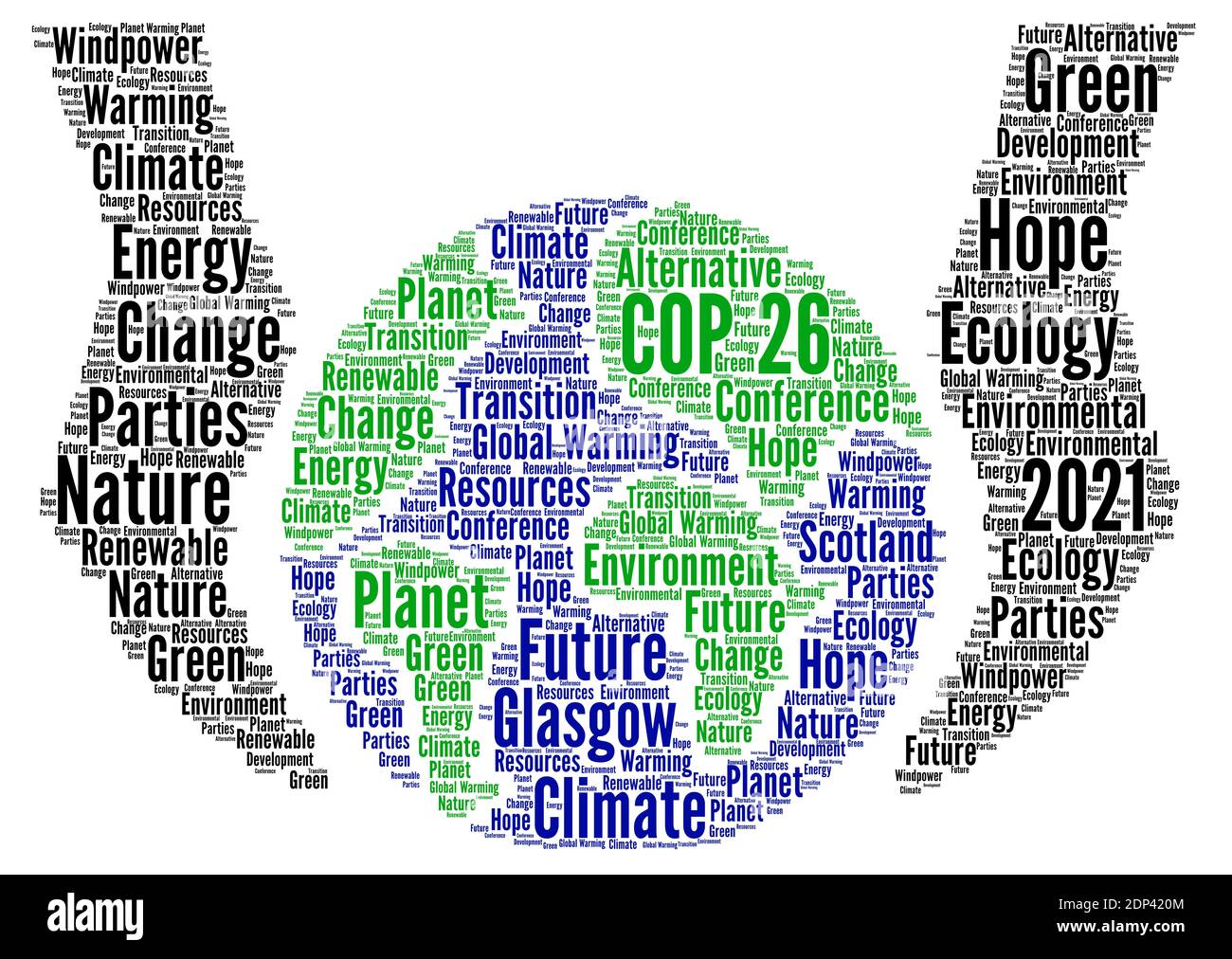 COP 26 in Glasgow word cloud concept Stock Photo - Alamy