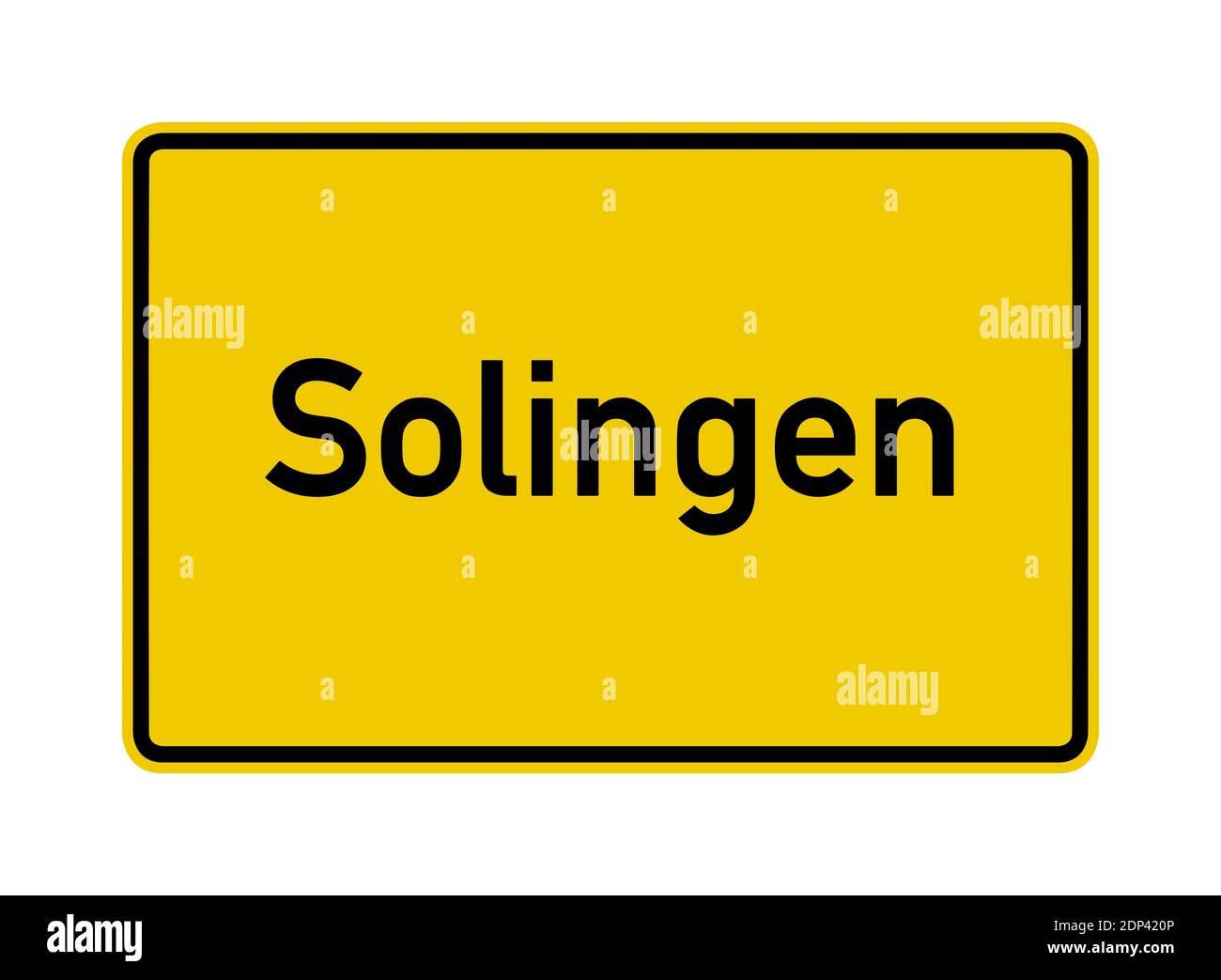 Solingen city limits road sign in Germany Stock Photo - Alamy