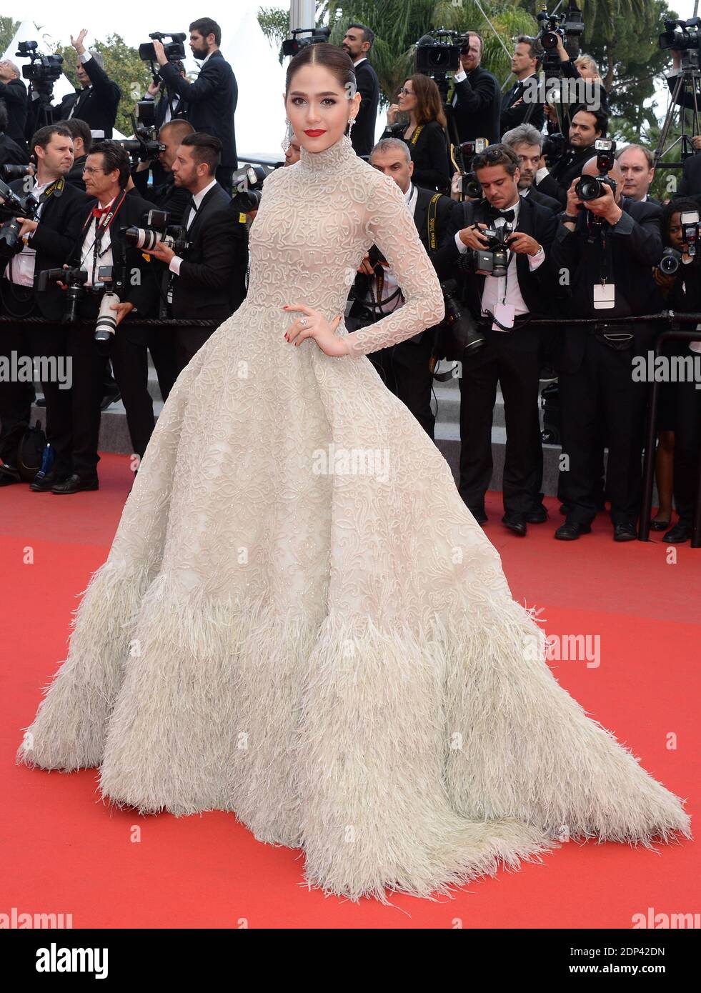 Araya Hargate attends the screening of "Sicario" at the 68th Cannes ...