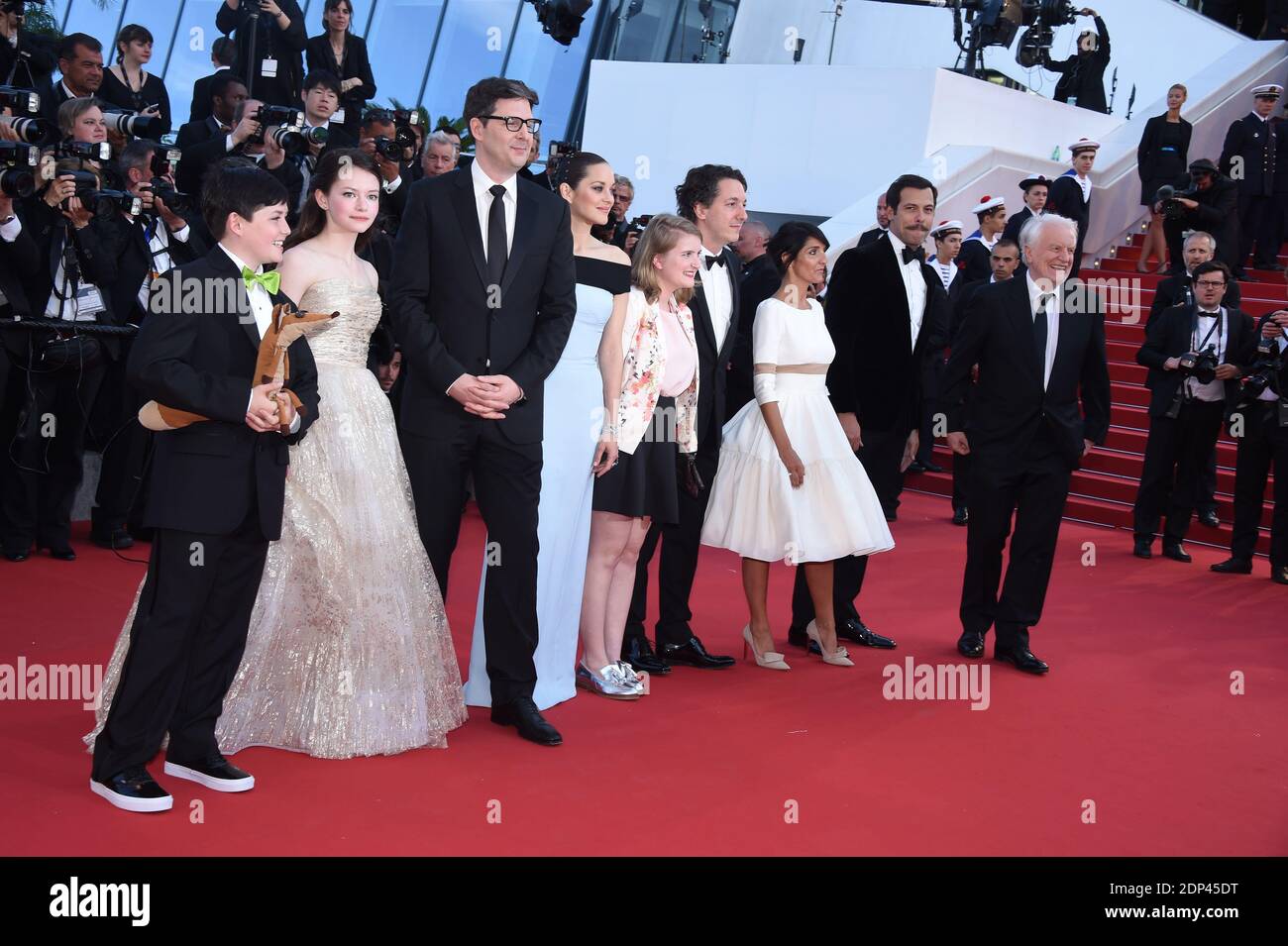 Riley Osborne, Mackenzie Foy and Marion Cotillard attend the screening ...