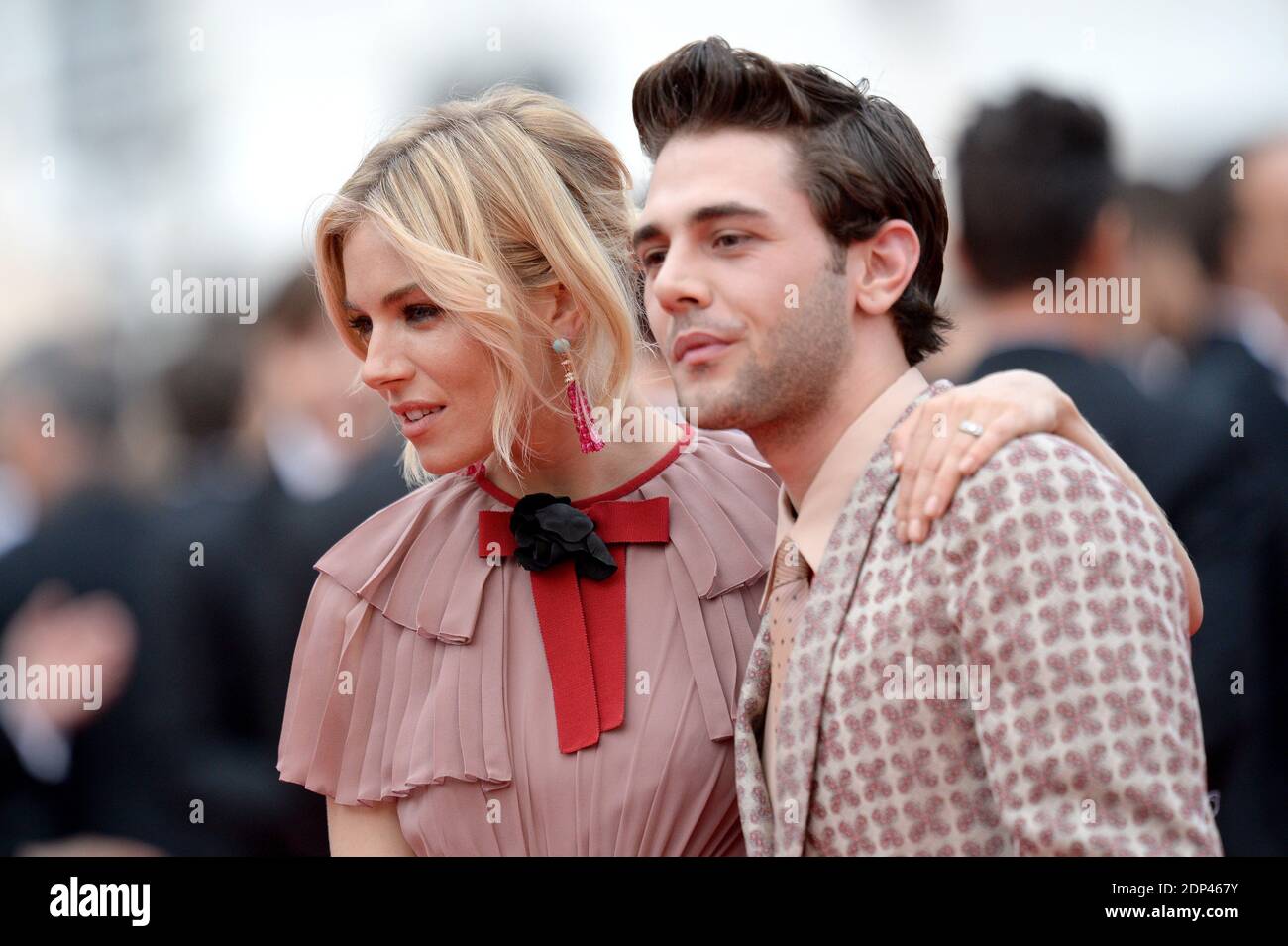Sienna Miller and Xavier Dolan attend the screening of "Macbeth" at the ...
