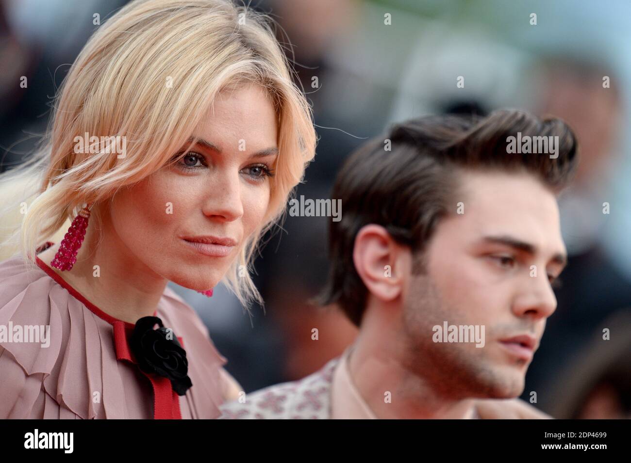 Sienna Miller and Xavier Dolan attend the screening of "Macbeth" at the ...