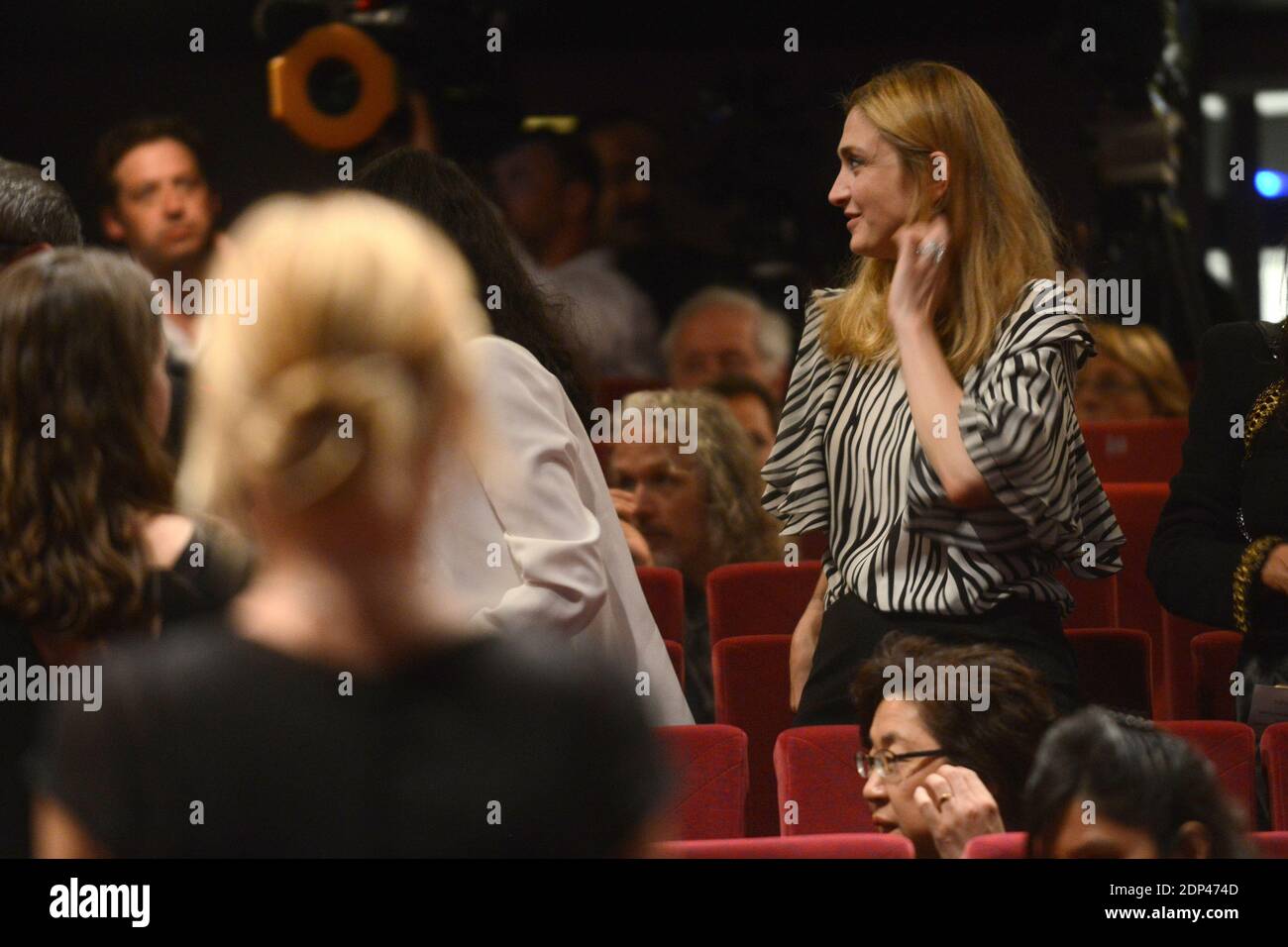 French actress and producer Julie Gayet (right) attends 'Un Certain ...