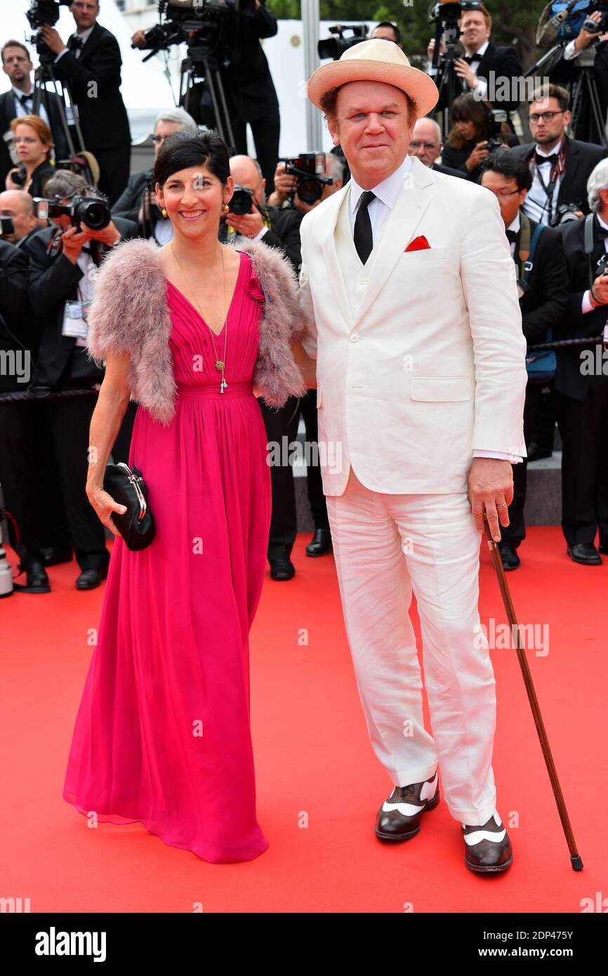 John C. Reilly and Alison Dickey arriving at the Palais des Festivals ...