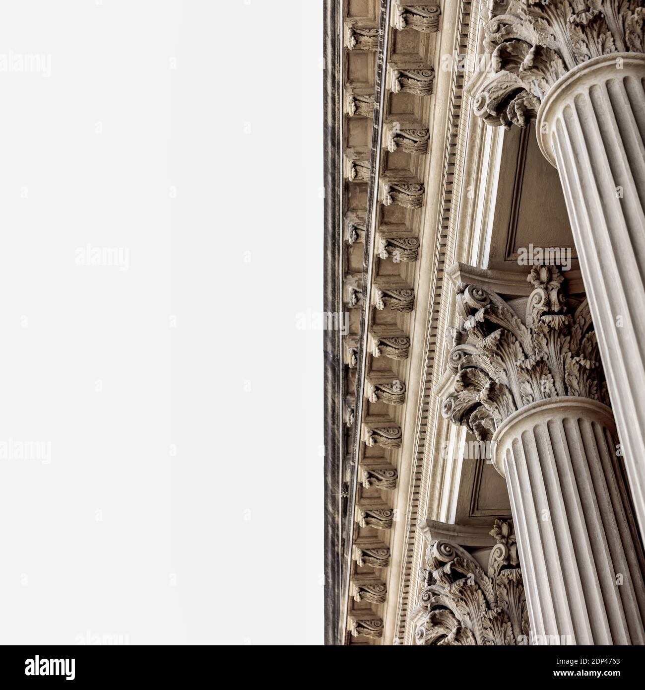 Column and building details of a historical architectural building ...