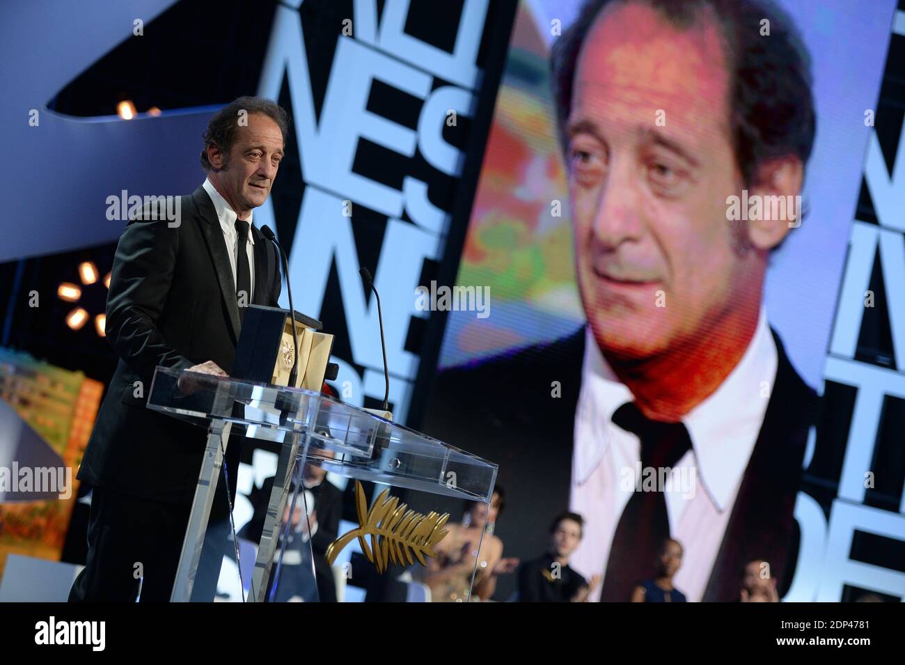 Vincent Lindon, winner of the Best Performance by an Actor in 'The ...