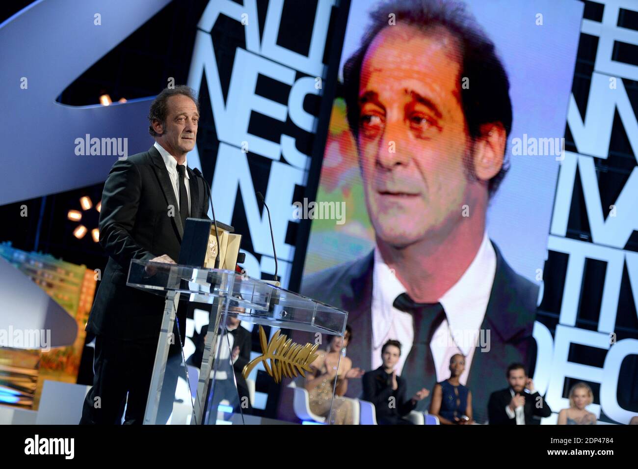 Vincent Lindon, winner of the Best Performance by an Actor in 'The ...