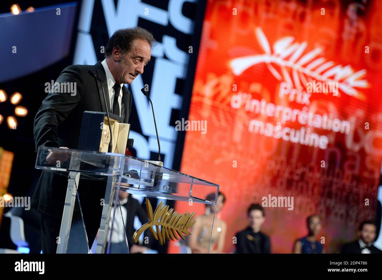 Vincent Lindon, winner of the Best Performance by an Actor in 'The ...