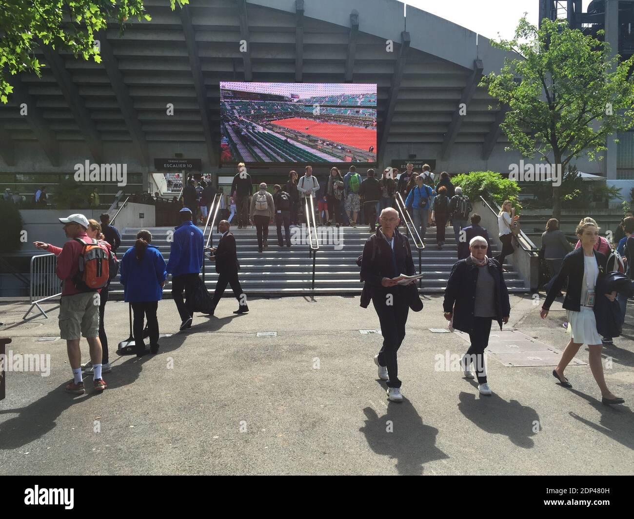 Atmosphere during the French Tennis Open at Roland Garros in Paris ...