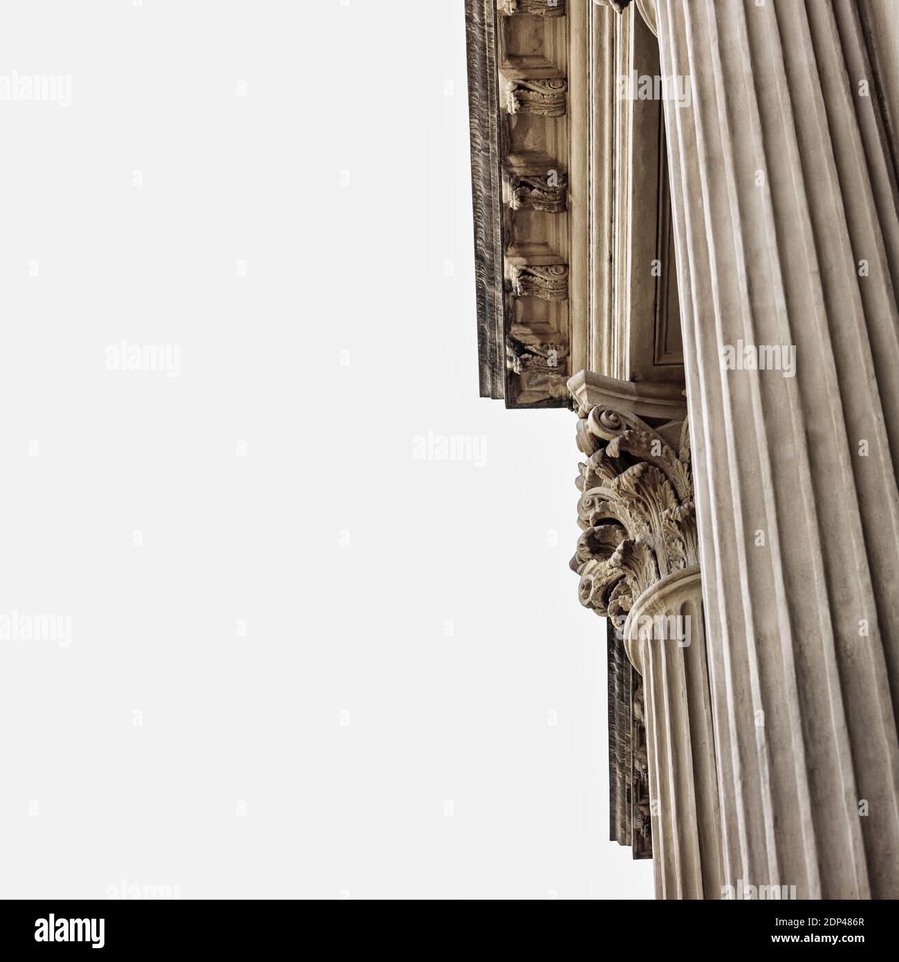 Column and building details of a historical architectural building ...