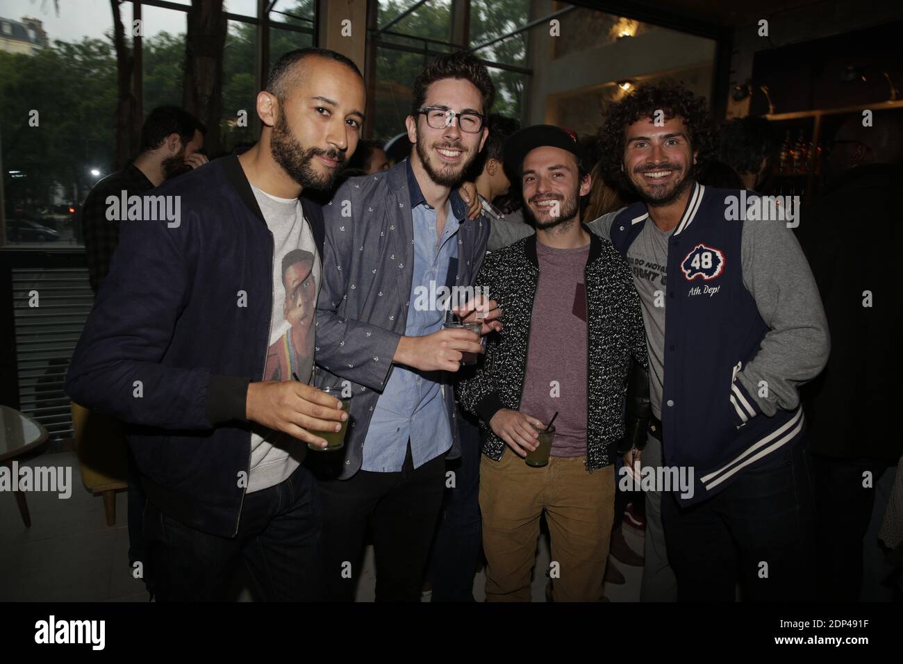 Tarik Seddak, Kemar, Jerome Niel and Maxime Musqua attending Signature ...