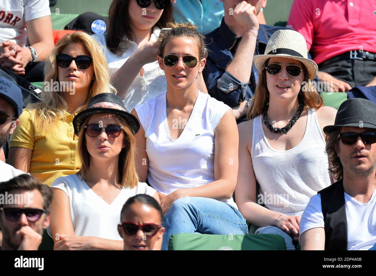 Lorie Pester and Joyy attending the 2015 French Tennis Open at Stadium ...