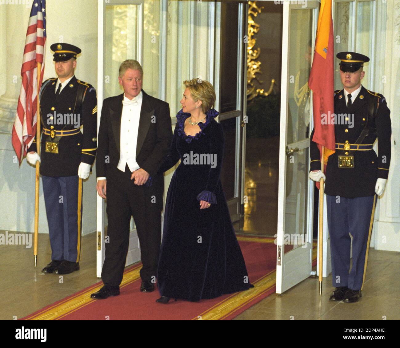 United States President Bill Clinton, left, and first lady Hillary ...