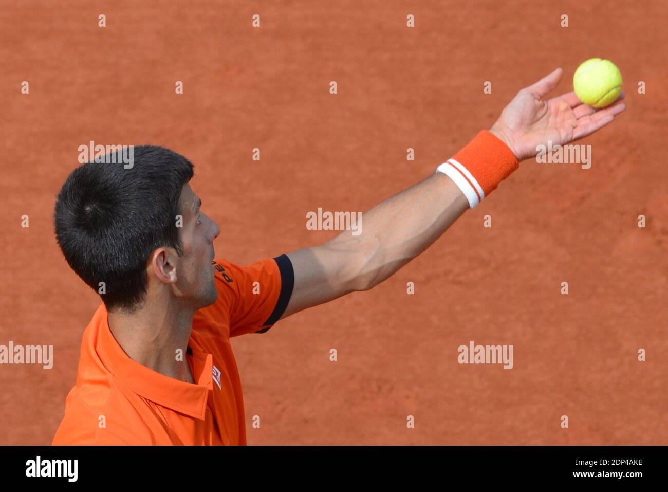 Serbia's Novak Djokovic during the second round of the 2015 French ...
