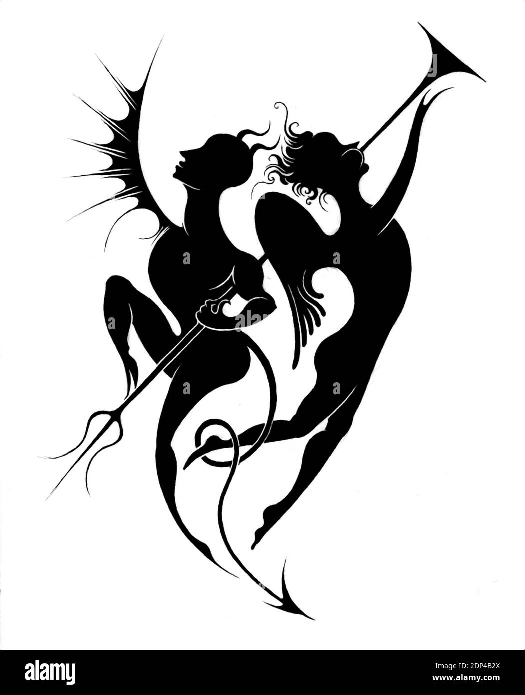 Demon Angel Silhouette