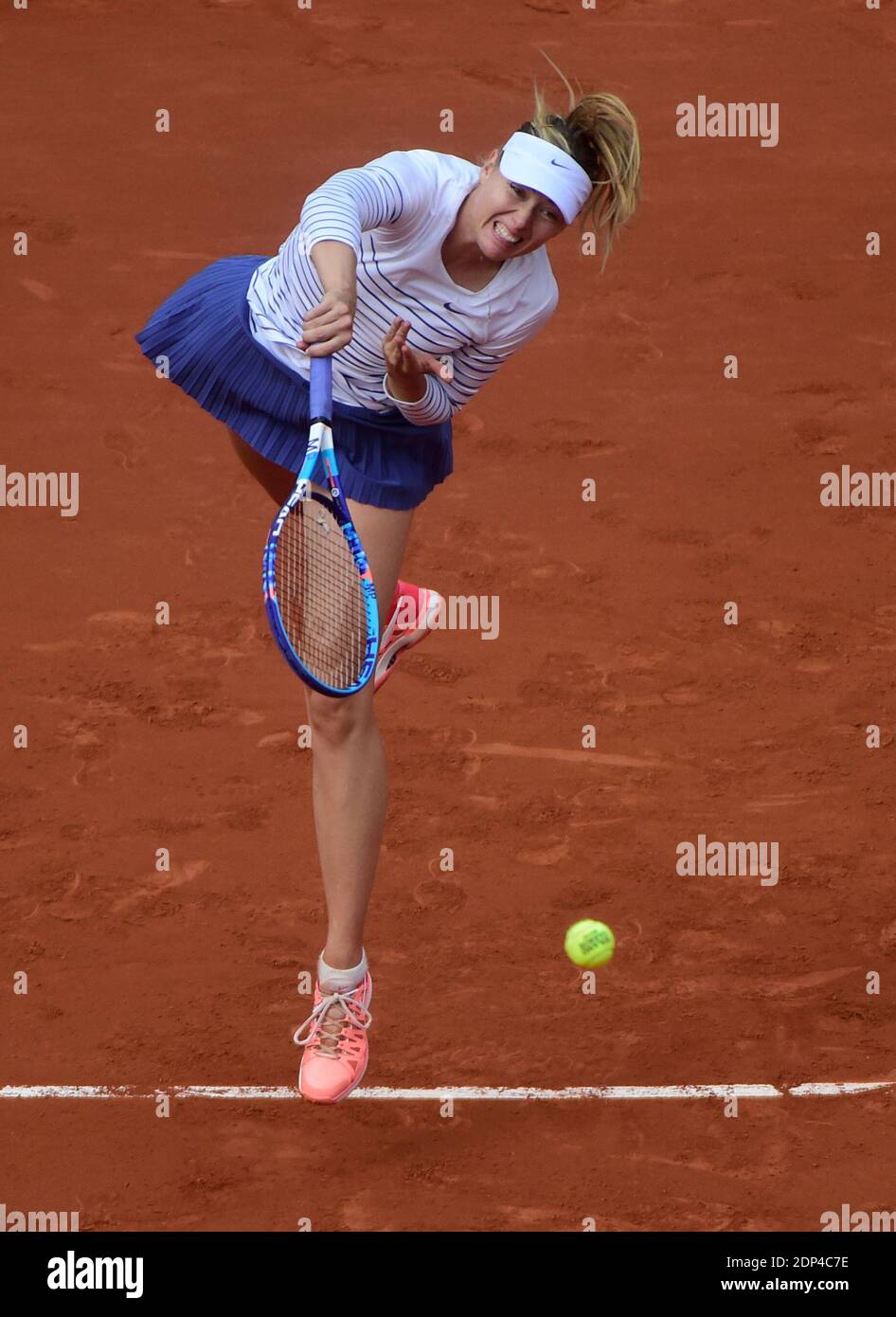 Maria Sharapova during the First round of the 2015 French Tennis Open ...