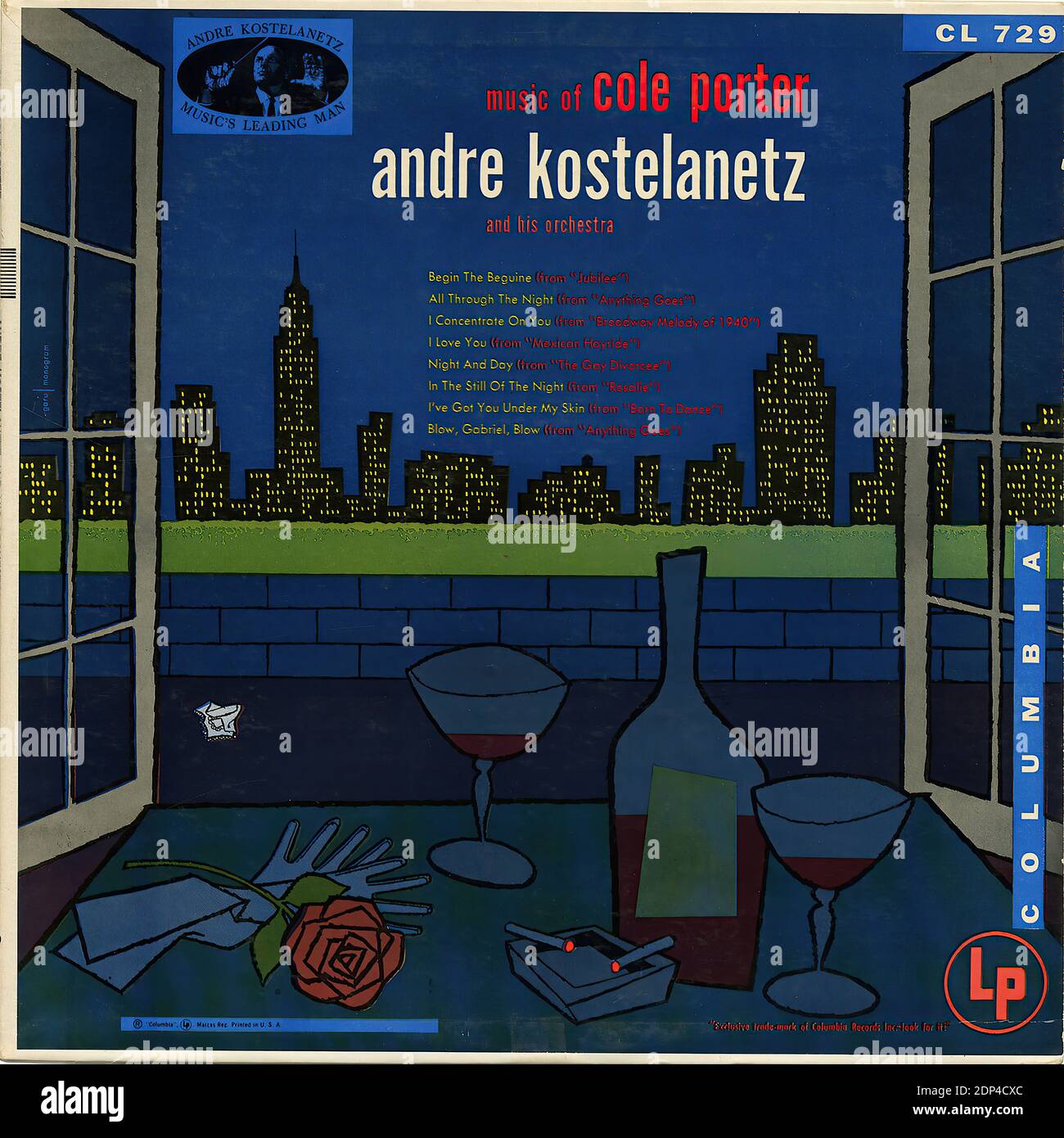 Music of Cole Porter - Vintage Record Cover Stock Photo - Alamy