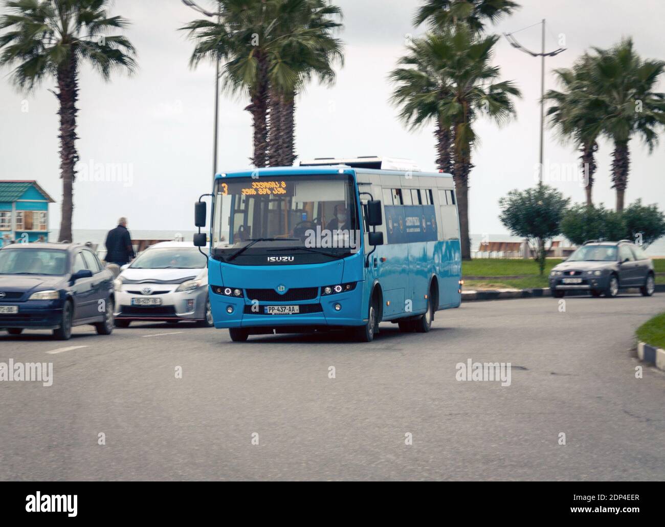 Batumi. Georgia- November 4, 2020: Municipal bus on the streets of ...