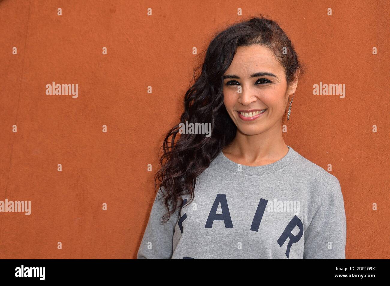 Aida Touihri posing at the Village during French Tennis Open at Roland ...