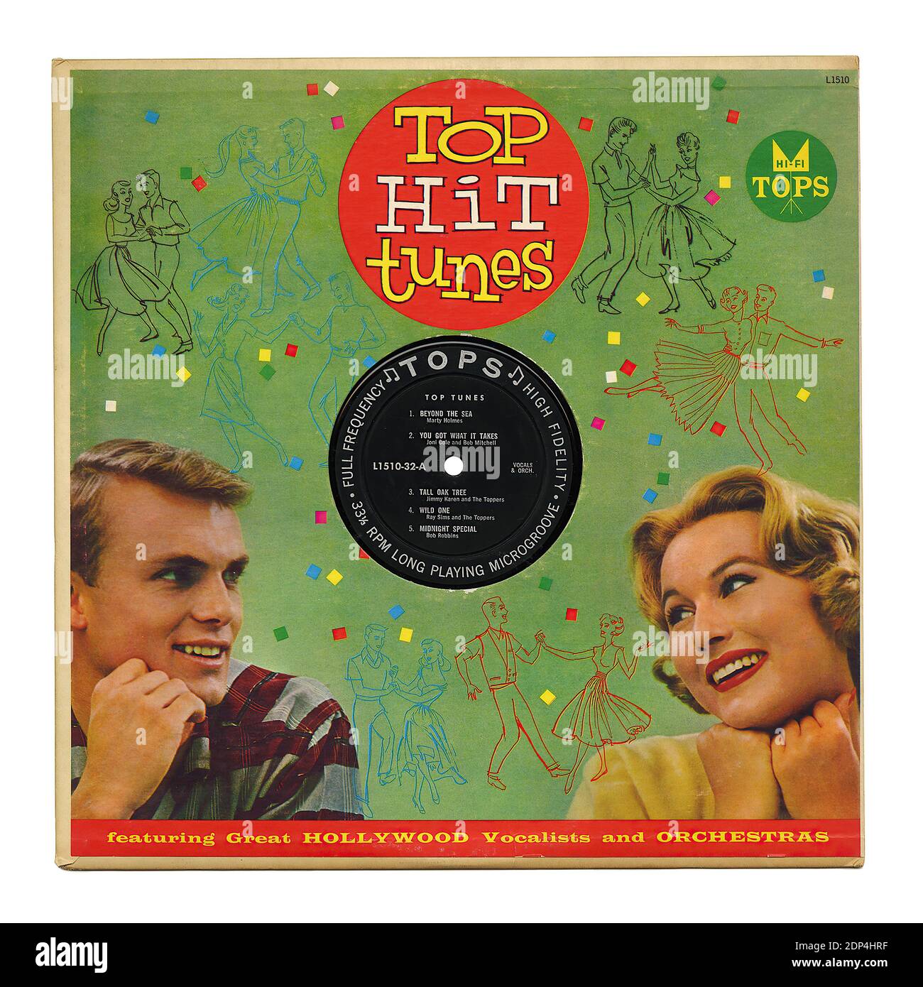 Top Hit Tunes - Vintage Record Cover Stock Photo - Alamy