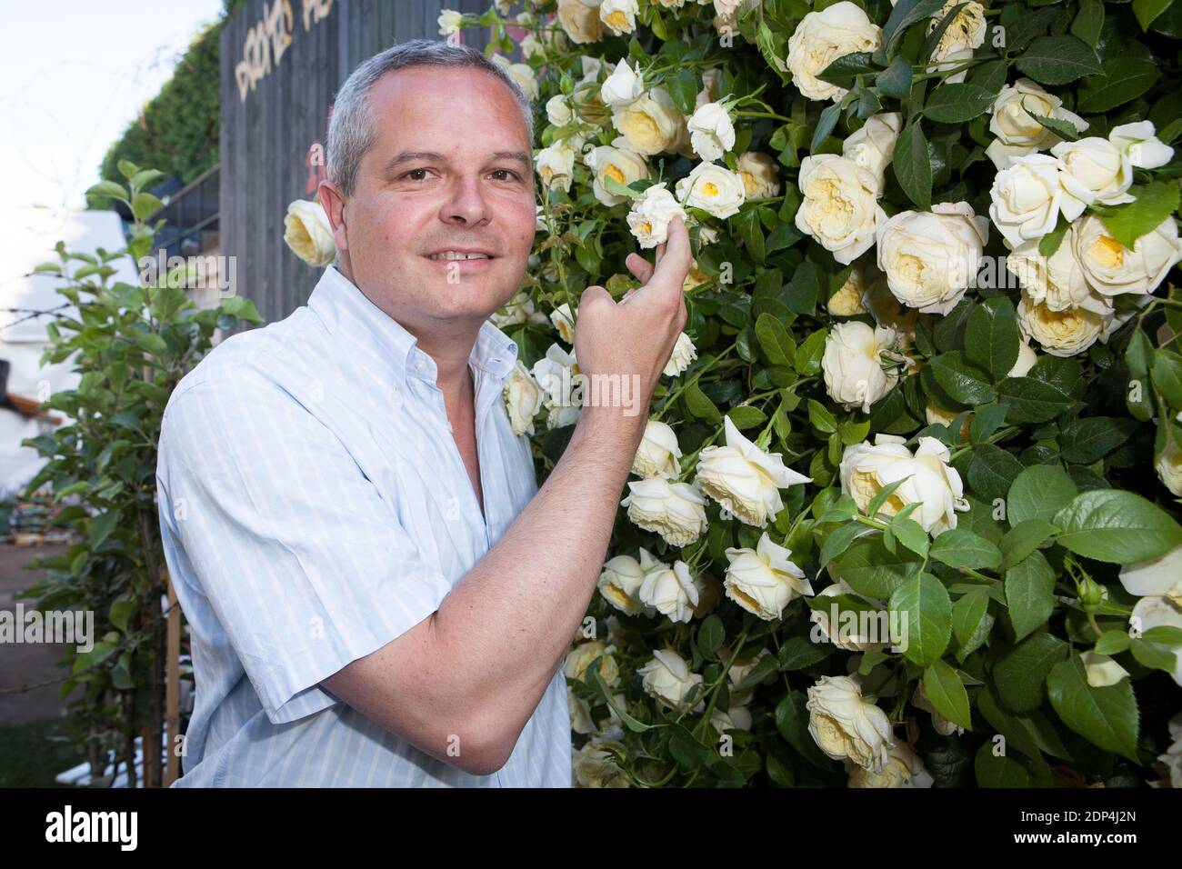 Arnaud Delbard attending the baptism of the Amnesty International Rose ...