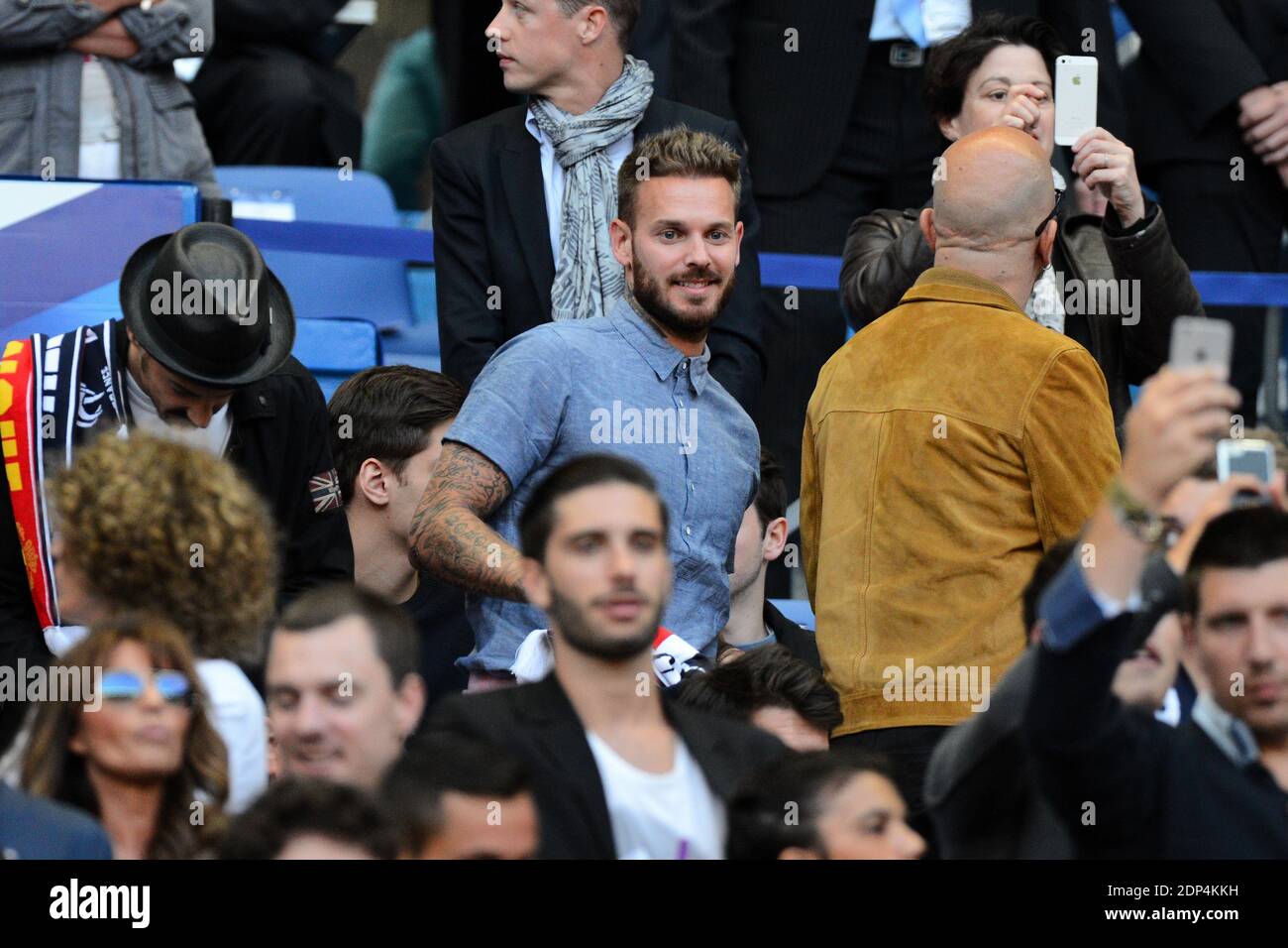 M. Pokora lors du match amical France - Belgique au Stade de France ...