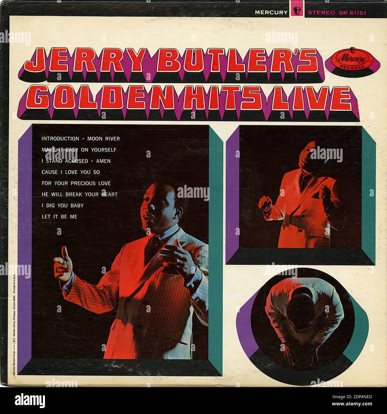 Jerry Butler's Golden Hits Live - Vintage Record Cover Stock Photo - Alamy