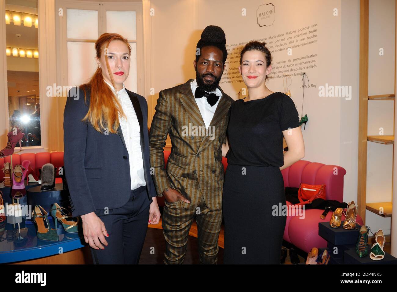 Mélanie Doutey, Mary Alice Malone et Roy Luwolt assistent a l'ouverture ...