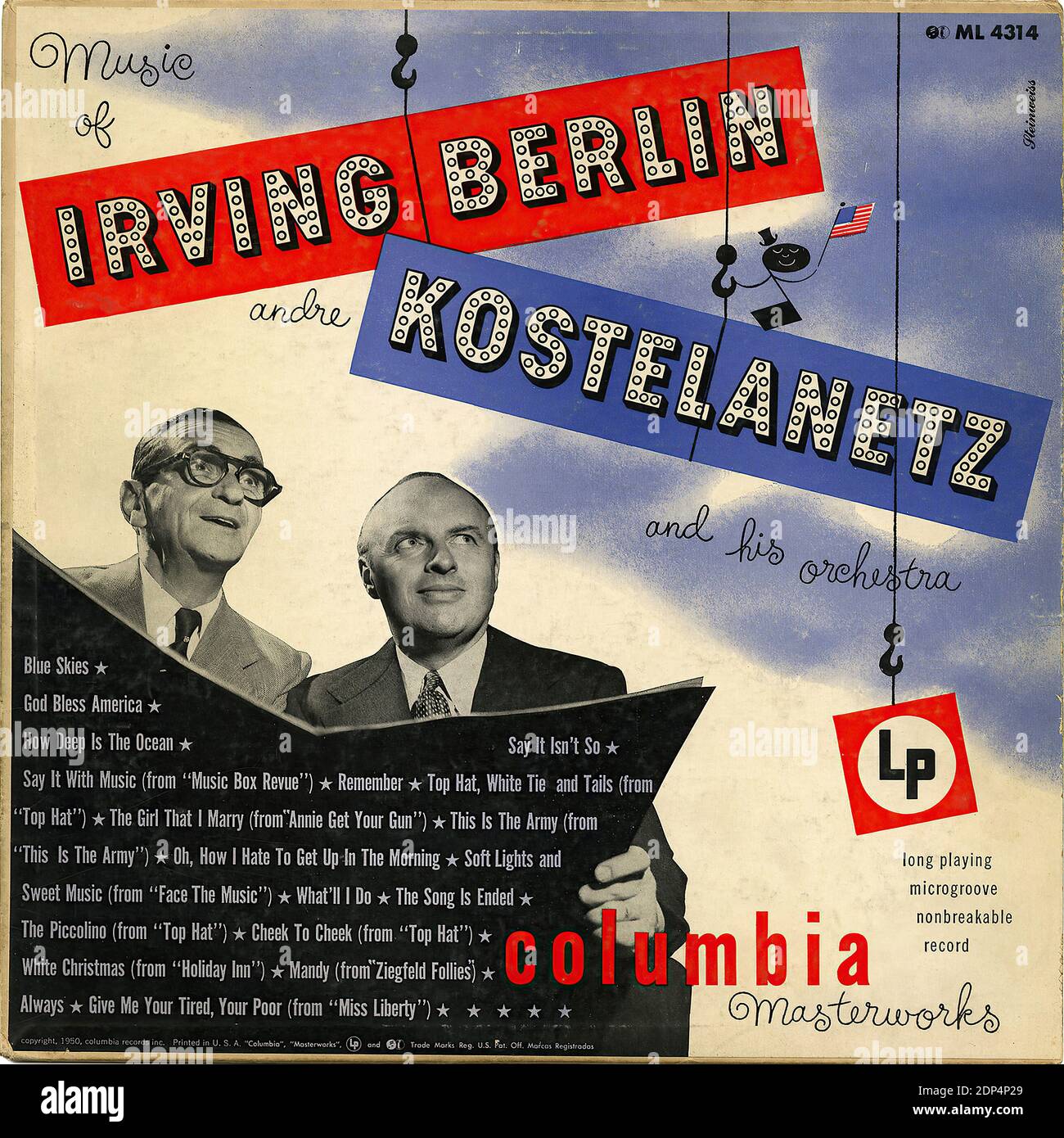 Music of Irving Berlin - Vintage Record Cover Stock Photo - Alamy