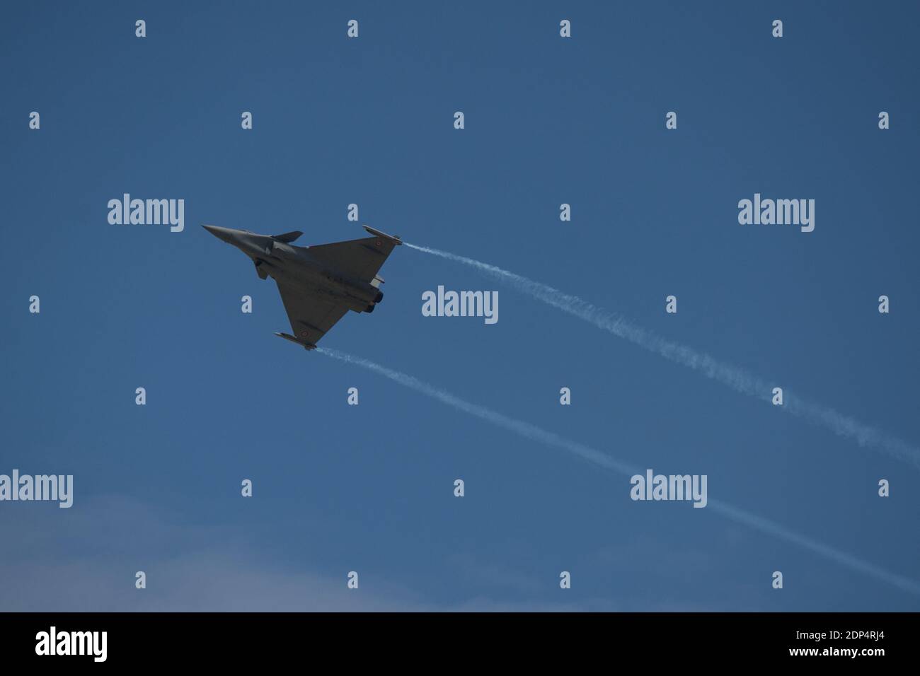Dassault Rafale fighter aircraft flight demonstration during the 51st ...